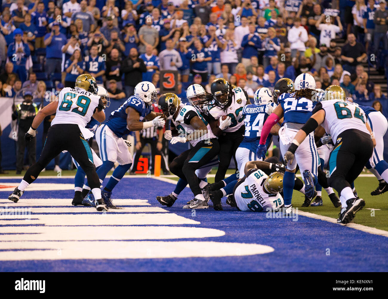 Indianapolis, Indiana, USA. 22nd Oct, 2017. Jacksonville Jaguars ...