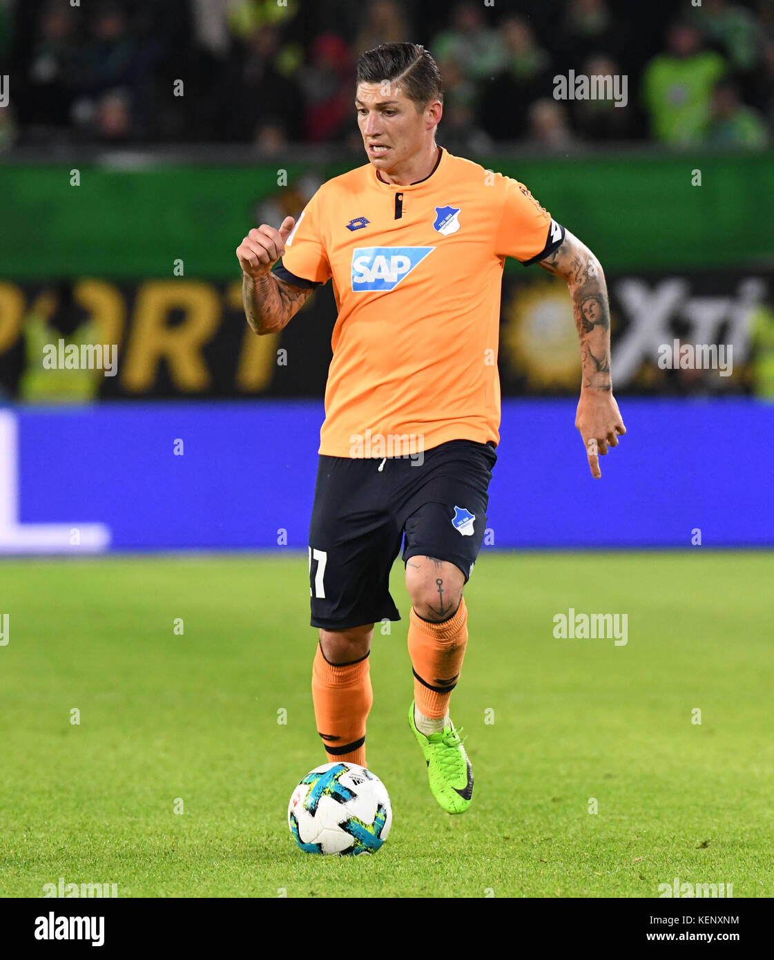 Hoffenheim's Steven Zuber in action during the German Bundesliga soccer ...