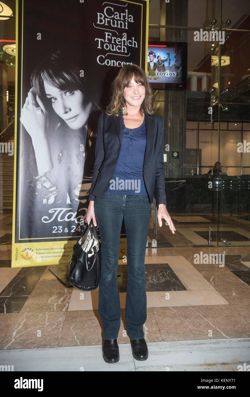 Athens, Greece. 22nd Oct., 2017. Carla Bruni, singer and former French ...
