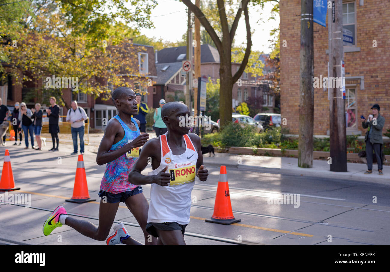 Toronto, Canada. 22nd October, 2017. Kenyan marathon runners Philemon ...
