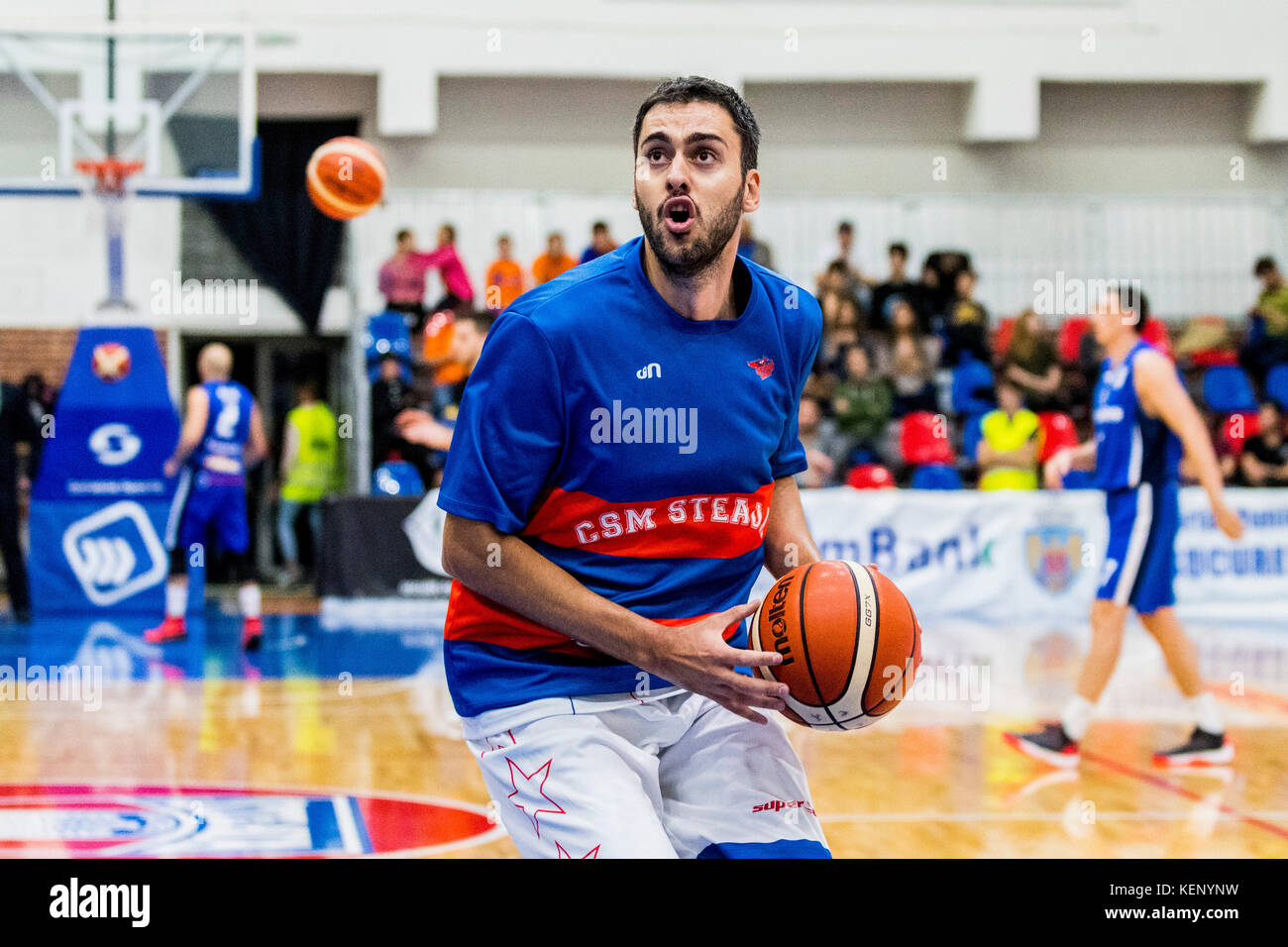 October 21, 2017: Dragan Zekovic #27 (CSM Steaua Bucharest) during the ...