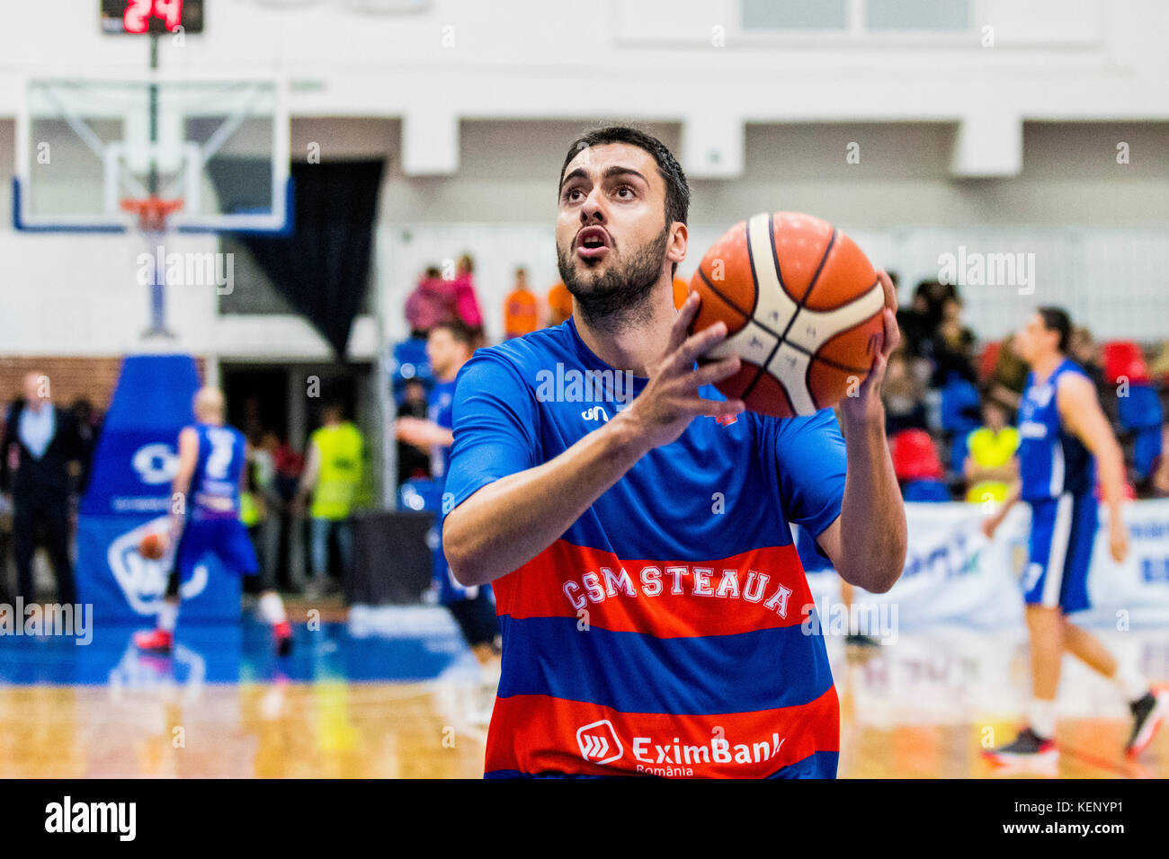 October 21, 2017: Dragan Zekovic #27 (CSM Steaua Bucharest) during the ...
