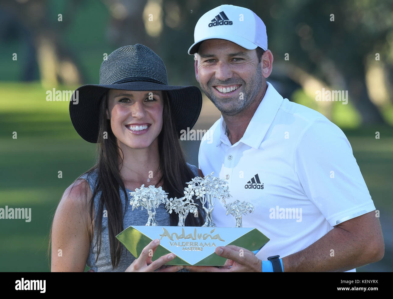 Sergio García and Angela Akins at the Andalucia Valderrama Golf Masters ...