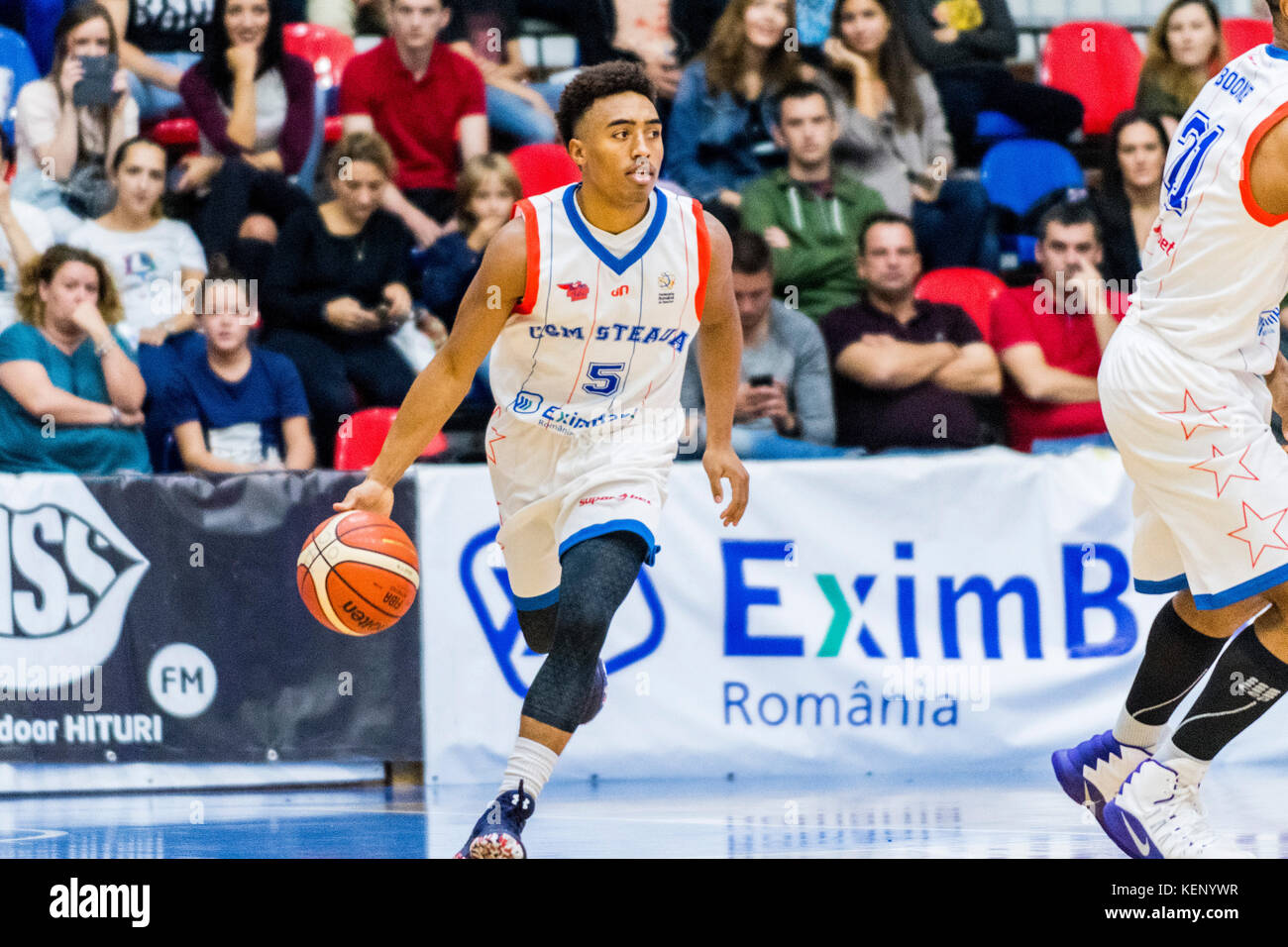 October 21, 2017: Brandon Taylor #5 (CSM Steaua Bucharest) during the ...