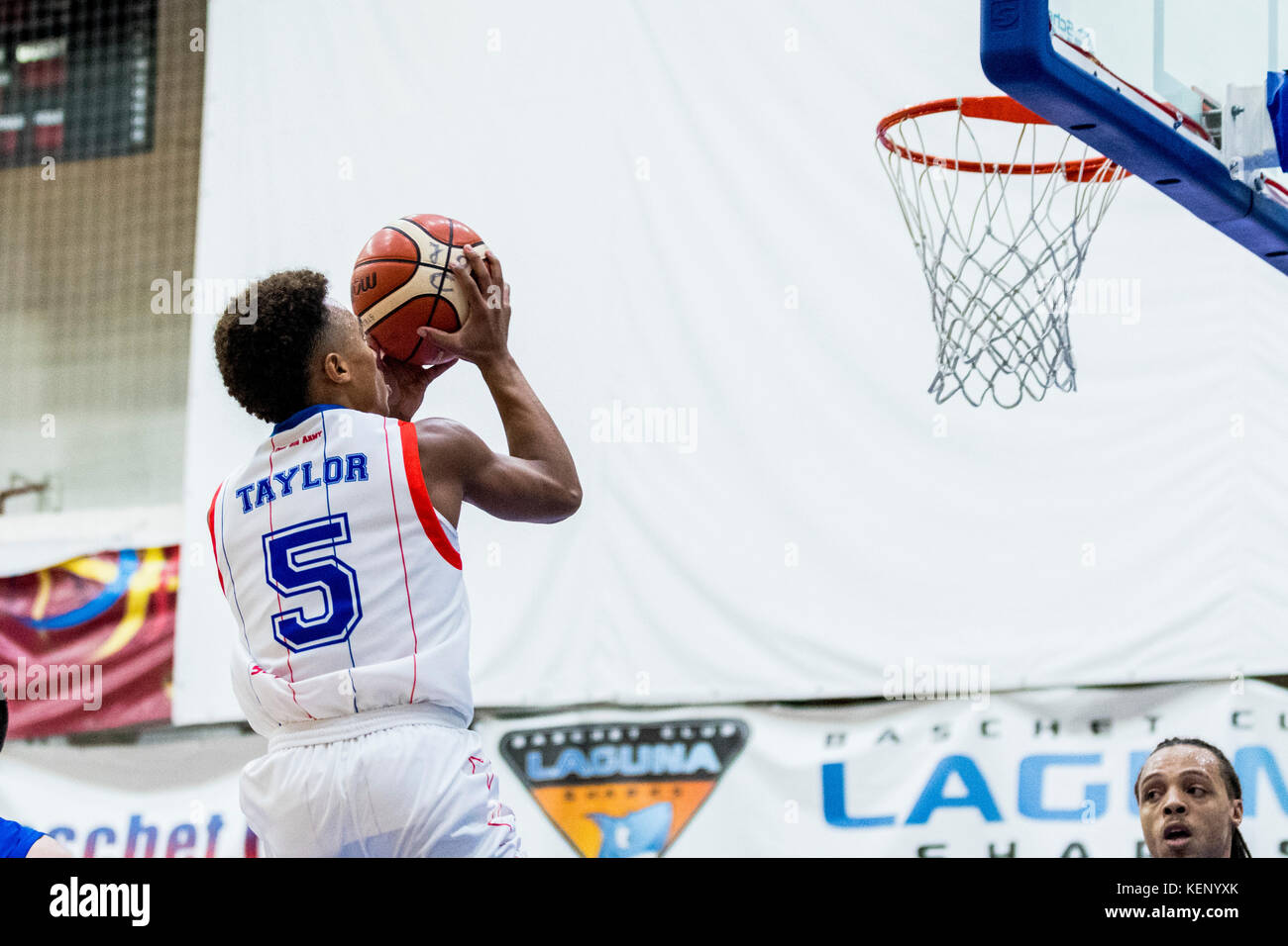 October 21, 2017: Brandon Taylor #5 (CSM Steaua Bucharest) during the ...