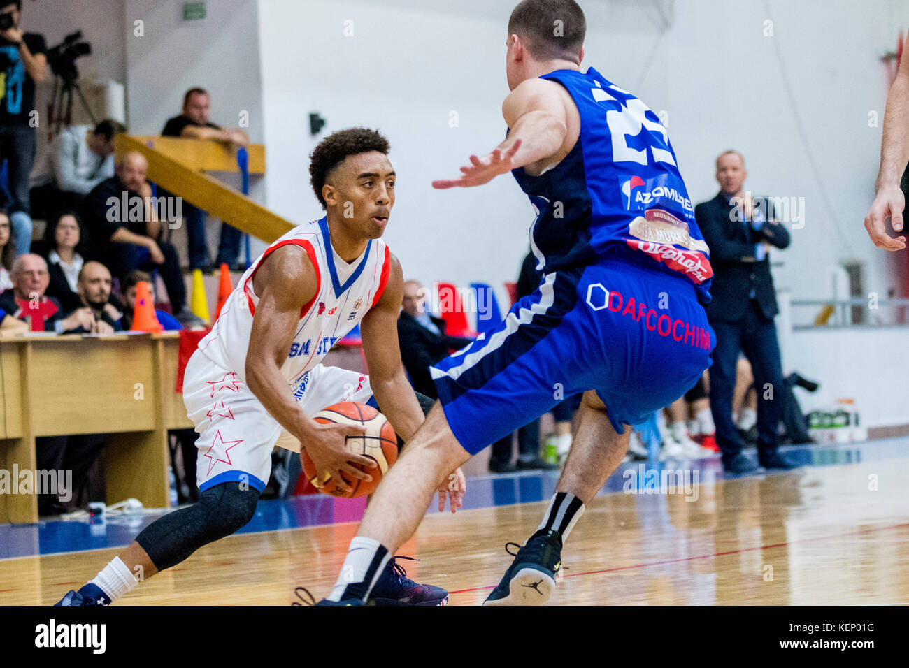 October 21, 2017: Brandon Taylor #5 (CSM Steaua Bucharest) during the ...