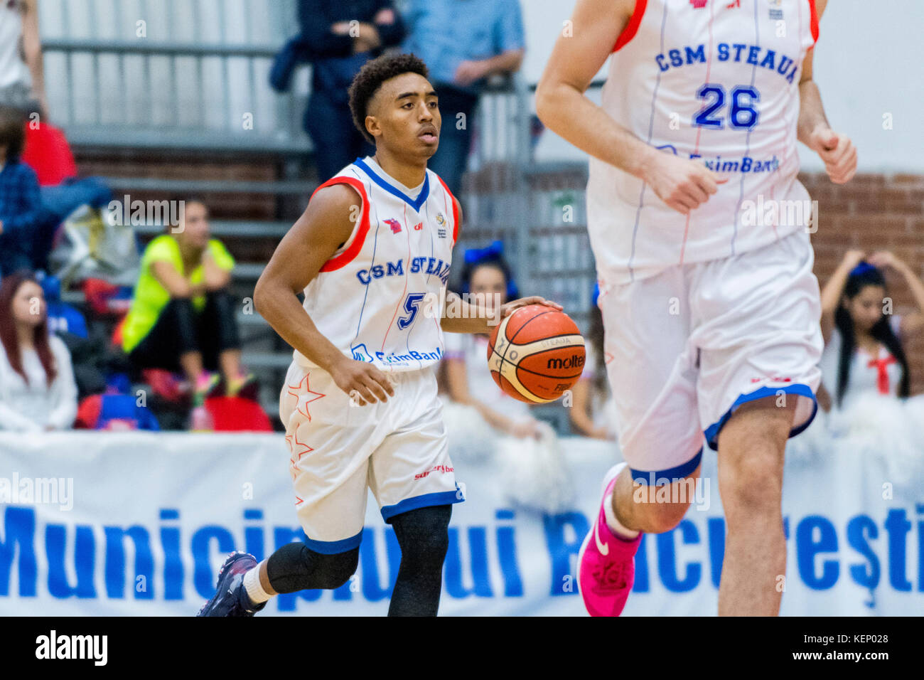 October 21, 2017: Brandon Taylor #5 (CSM Steaua Bucharest) during the ...