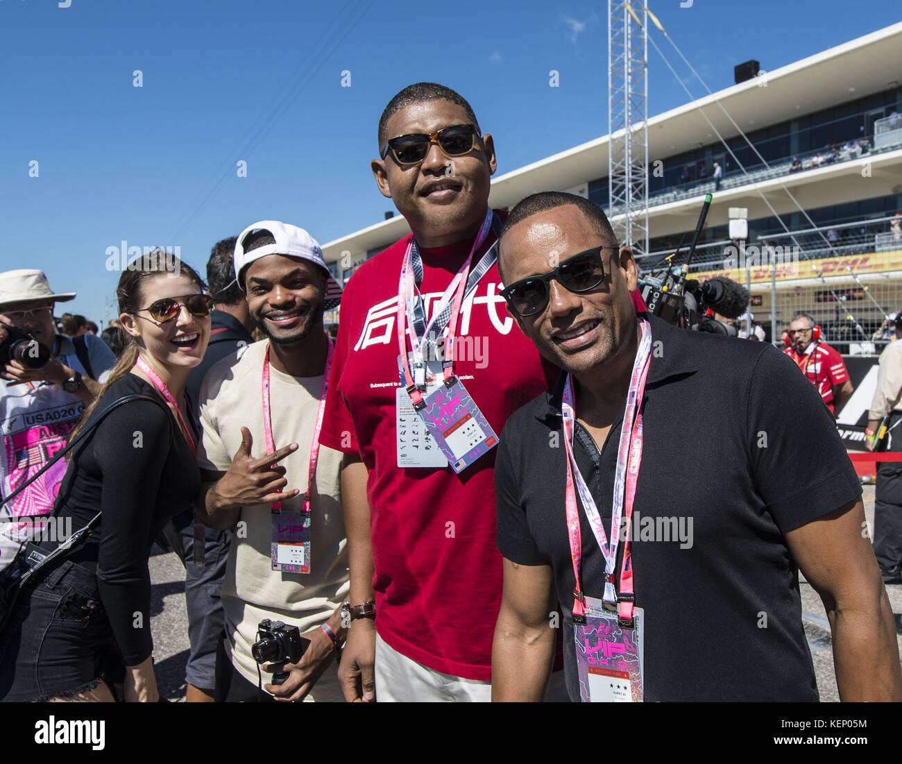 Austin, Texas, USA. 22nd Oct, 2017. From Left to Right actors KING BACH ...