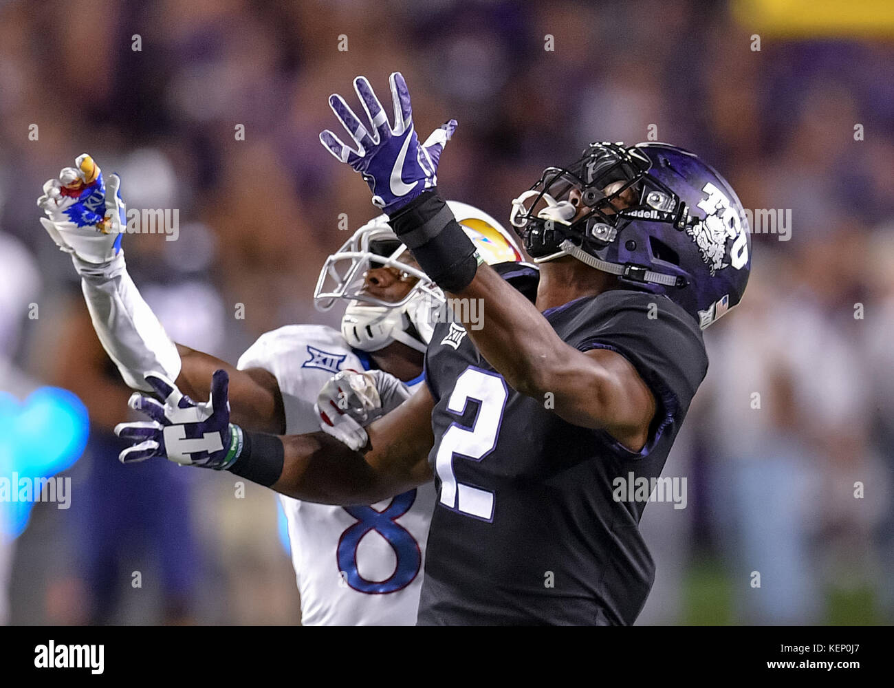 October 21, 2017: .TCU Horned Frogs wide receiver Taj Williams (2) has ...