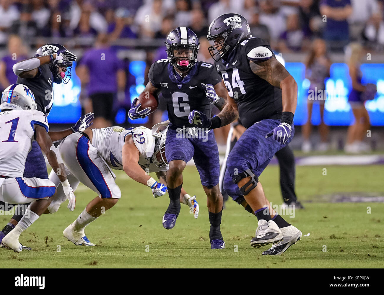 October 21, 2017: .TCU Horned Frogs running back Darius Anderson (6 ...