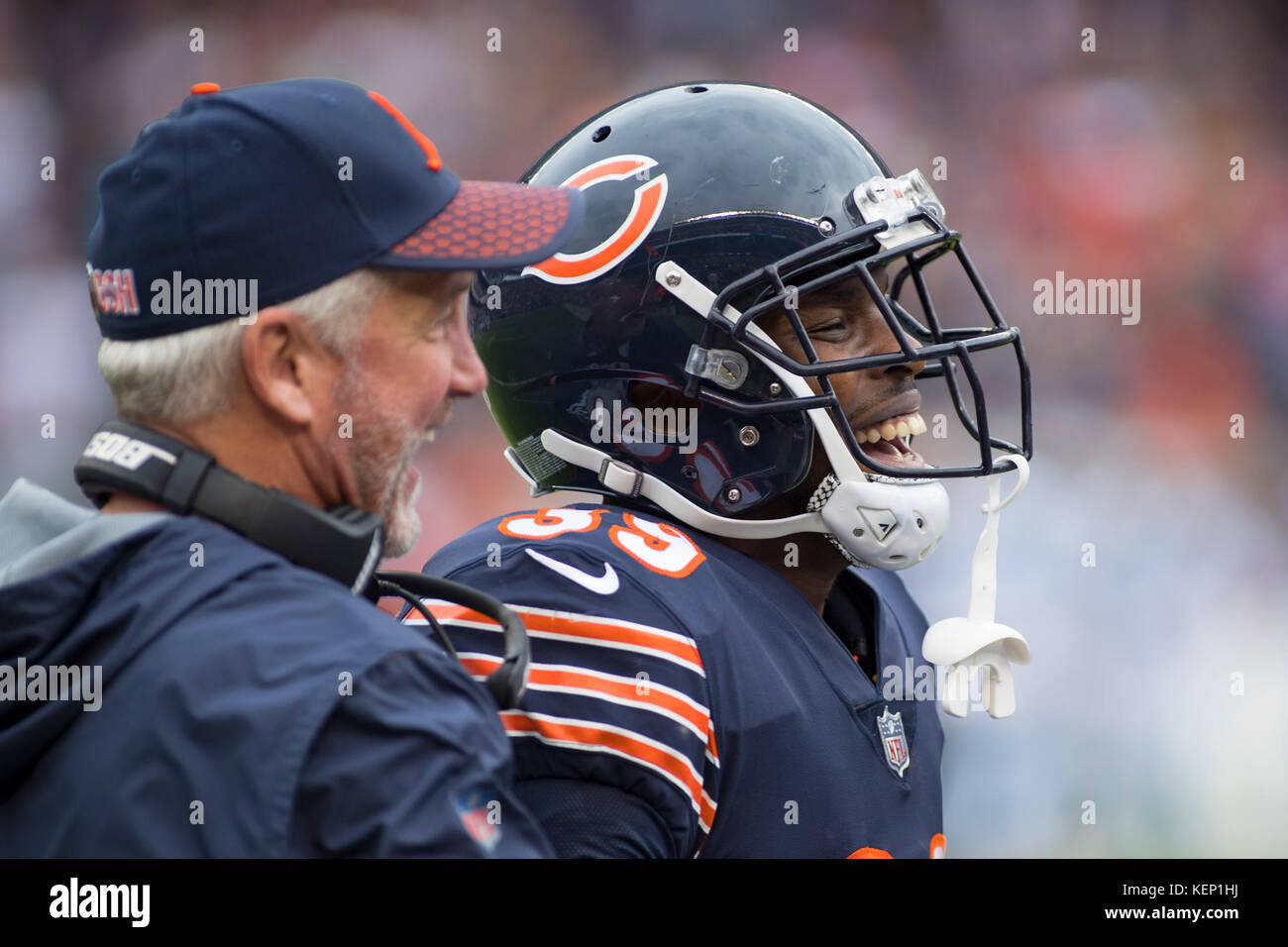 Chicago, Illinois, USA. 22nd Oct, 2017. - Bears Head Coach John Fox ...