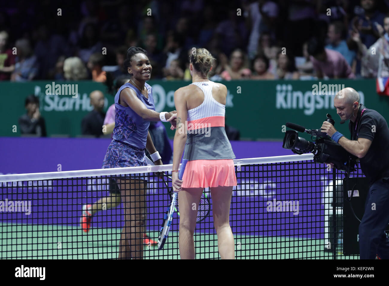 American tennis player Venus Williams is in action during her first ...