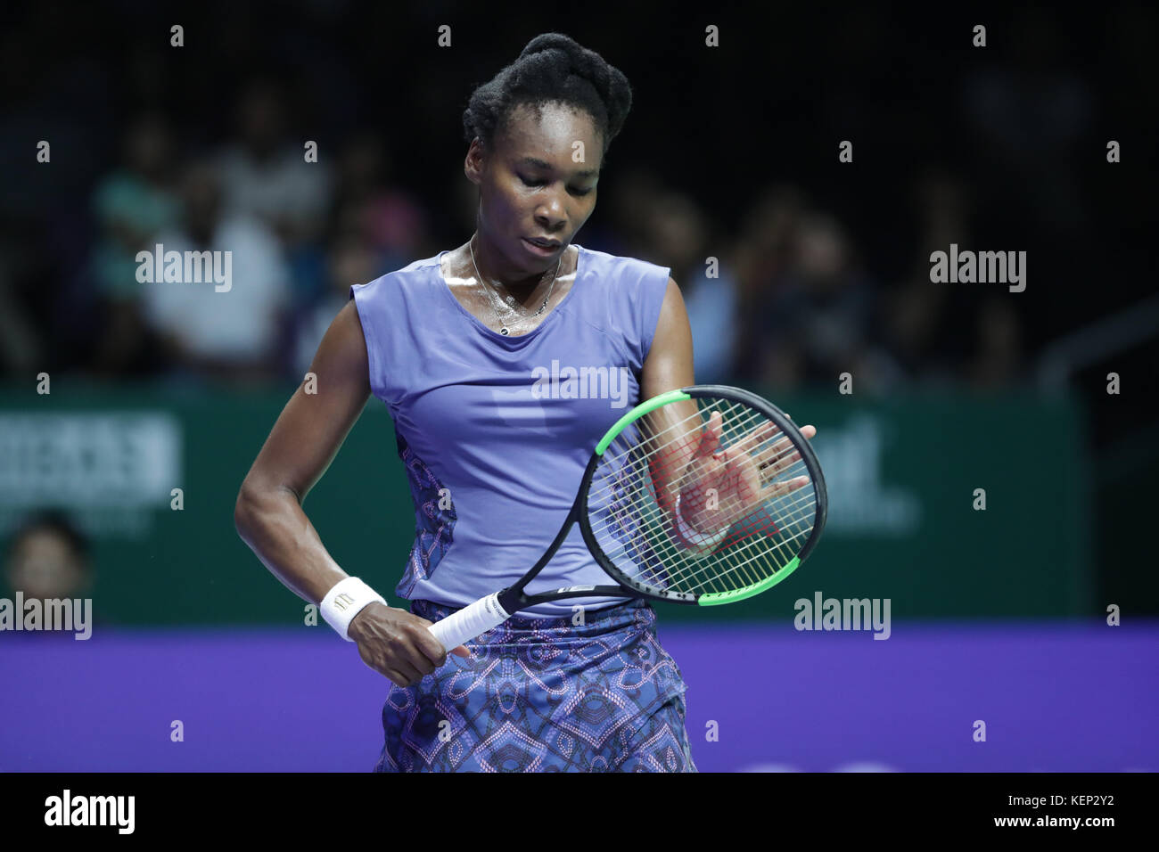 American tennis player Venus Williams is in action during her first ...