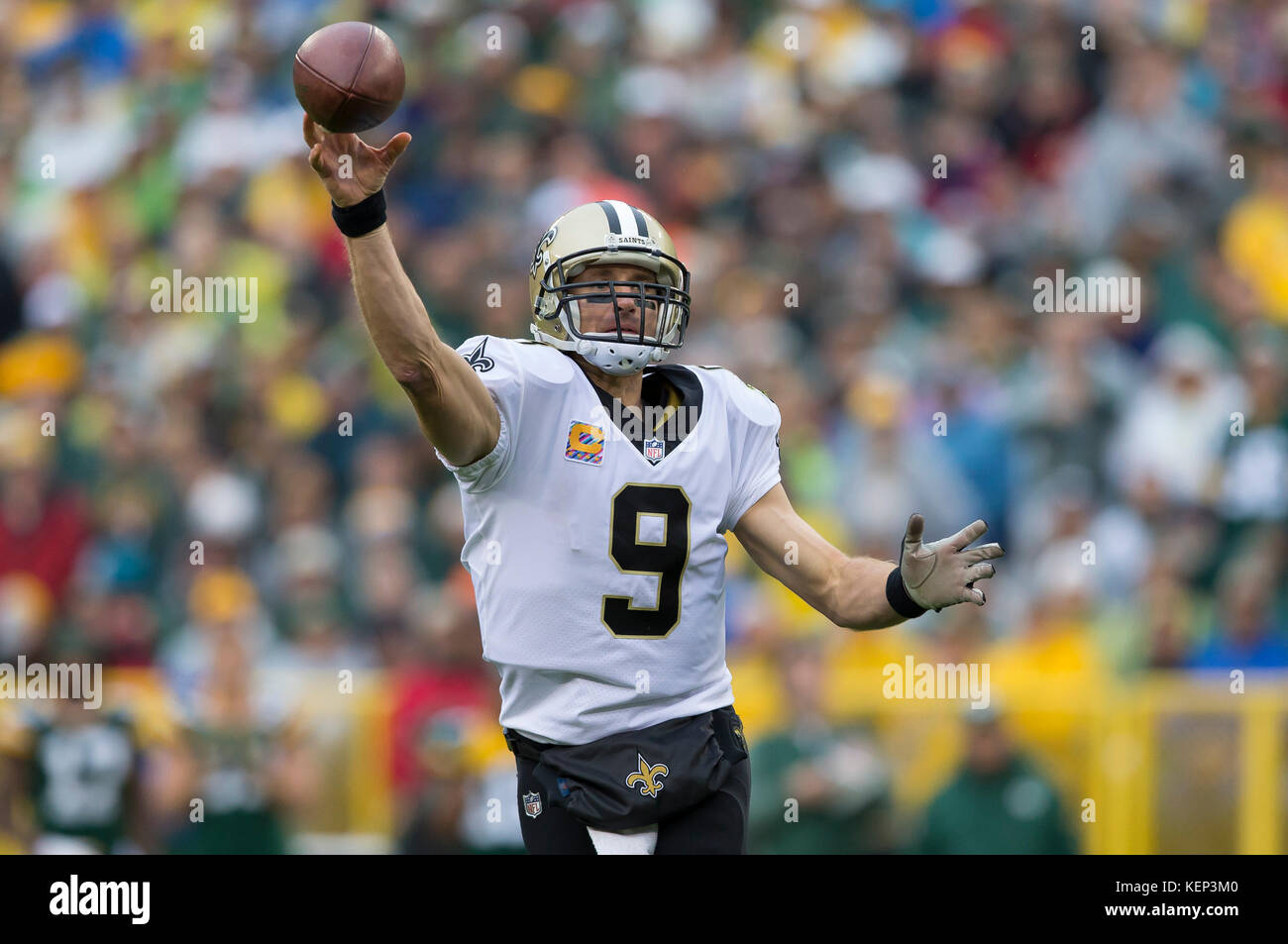 Green Bay, WI, USA. 22nd Oct, 2017. New Orleans Saints quarterback Drew ...
