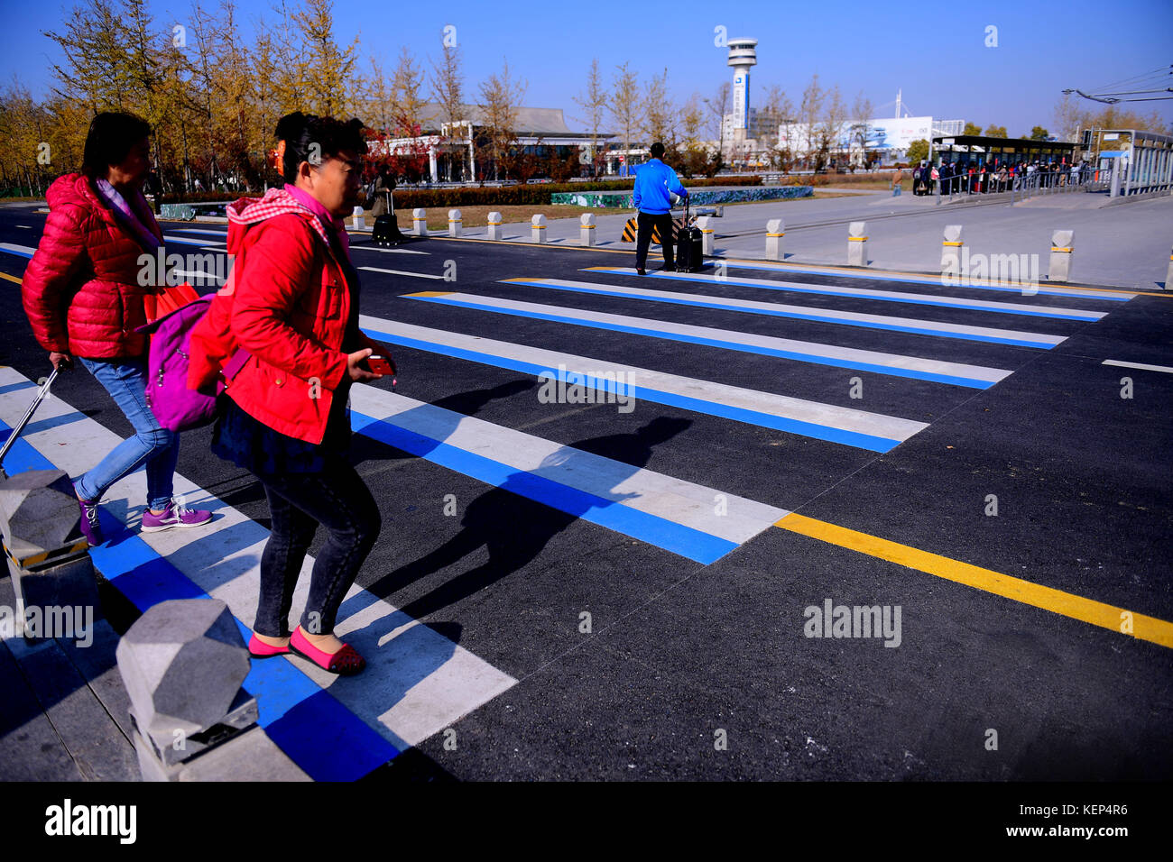 Shenyan, Shenyan, China. 22nd Oct, 2017. The 3D zebra crossing can be ...