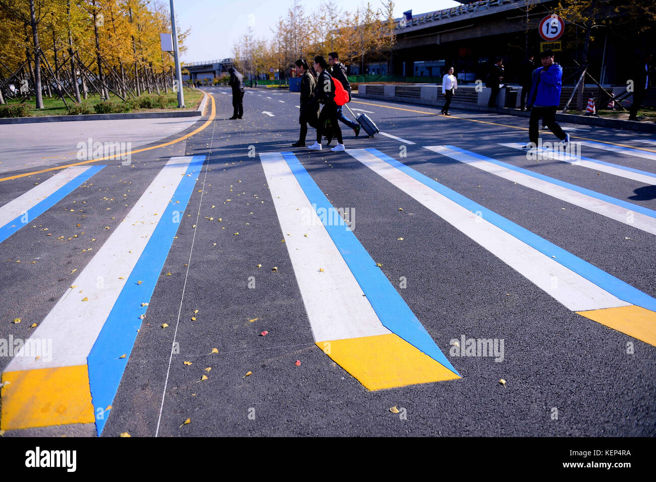 Shenyan, Shenyan, China. 22nd Oct, 2017. The 3D zebra crossing can be ...