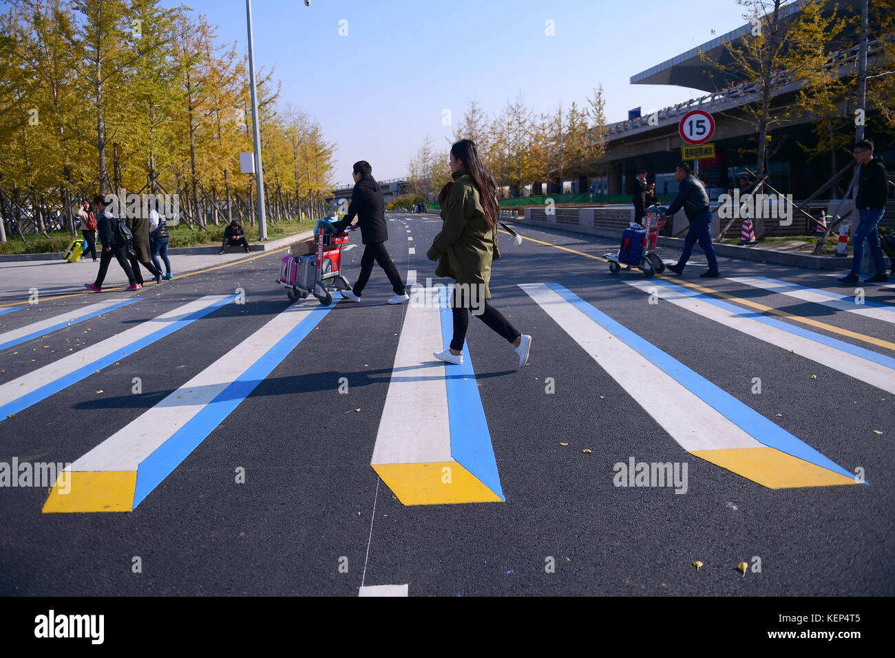 Shenyan, Shenyan, China. 22nd Oct, 2017. The 3D zebra crossing can be ...