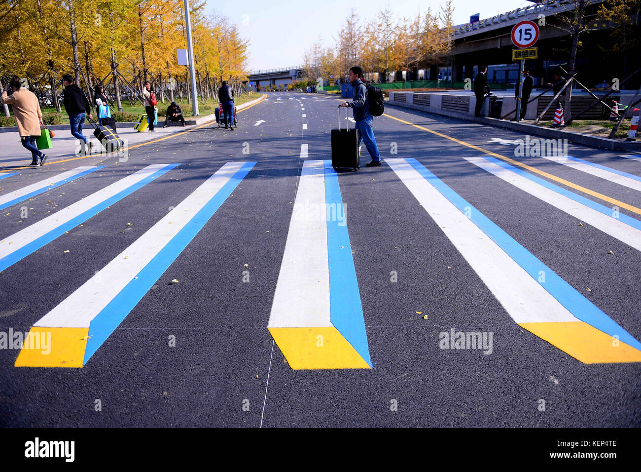 Shenyan, Shenyan, China. 22nd Oct, 2017. The 3D zebra crossing can be ...