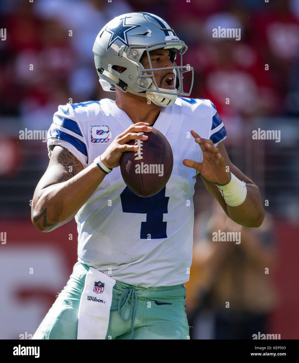 Santa Clara, California, USA. 22nd Oct, 2017. Dallas Cowboys ...