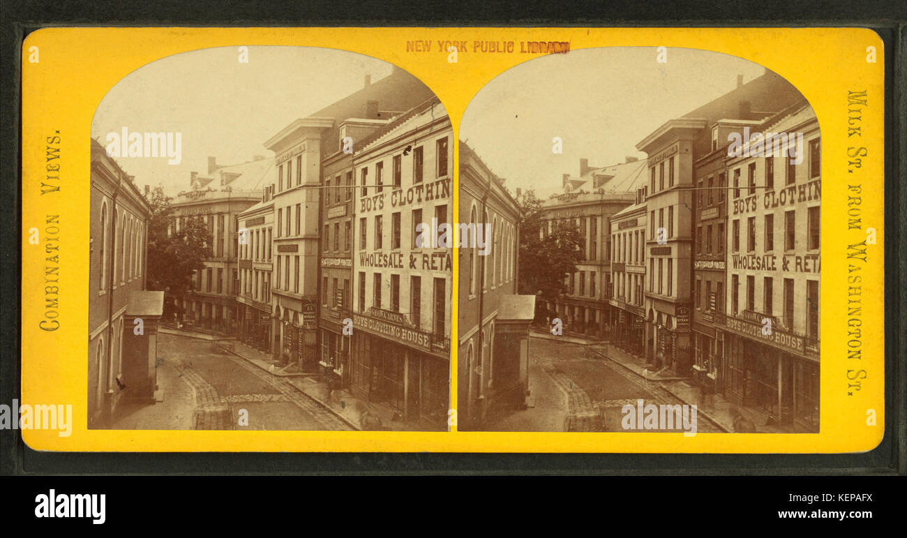 Summer Street from Milk Street, from Robert N. Dennis collection of ...
