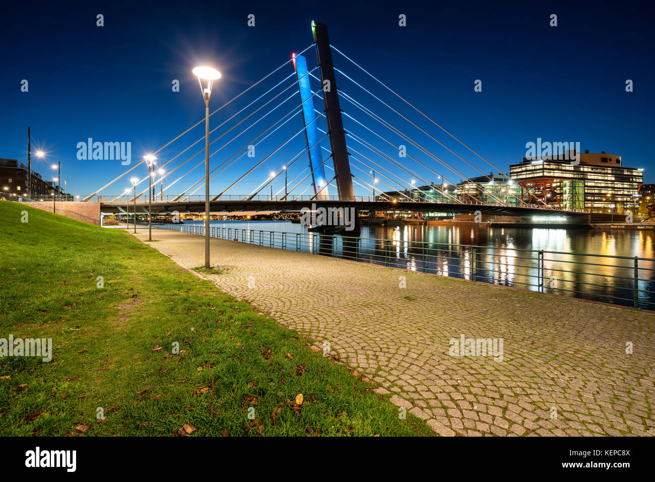 The Crusell Bridge at dusk, Helsinki, Finland, Europe, EU Stock Photo - Alamy