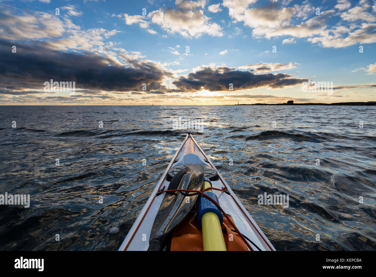 Kayaking into the sunset, Helsinki, Finland, Europe, EU Stock Photo - Alamy