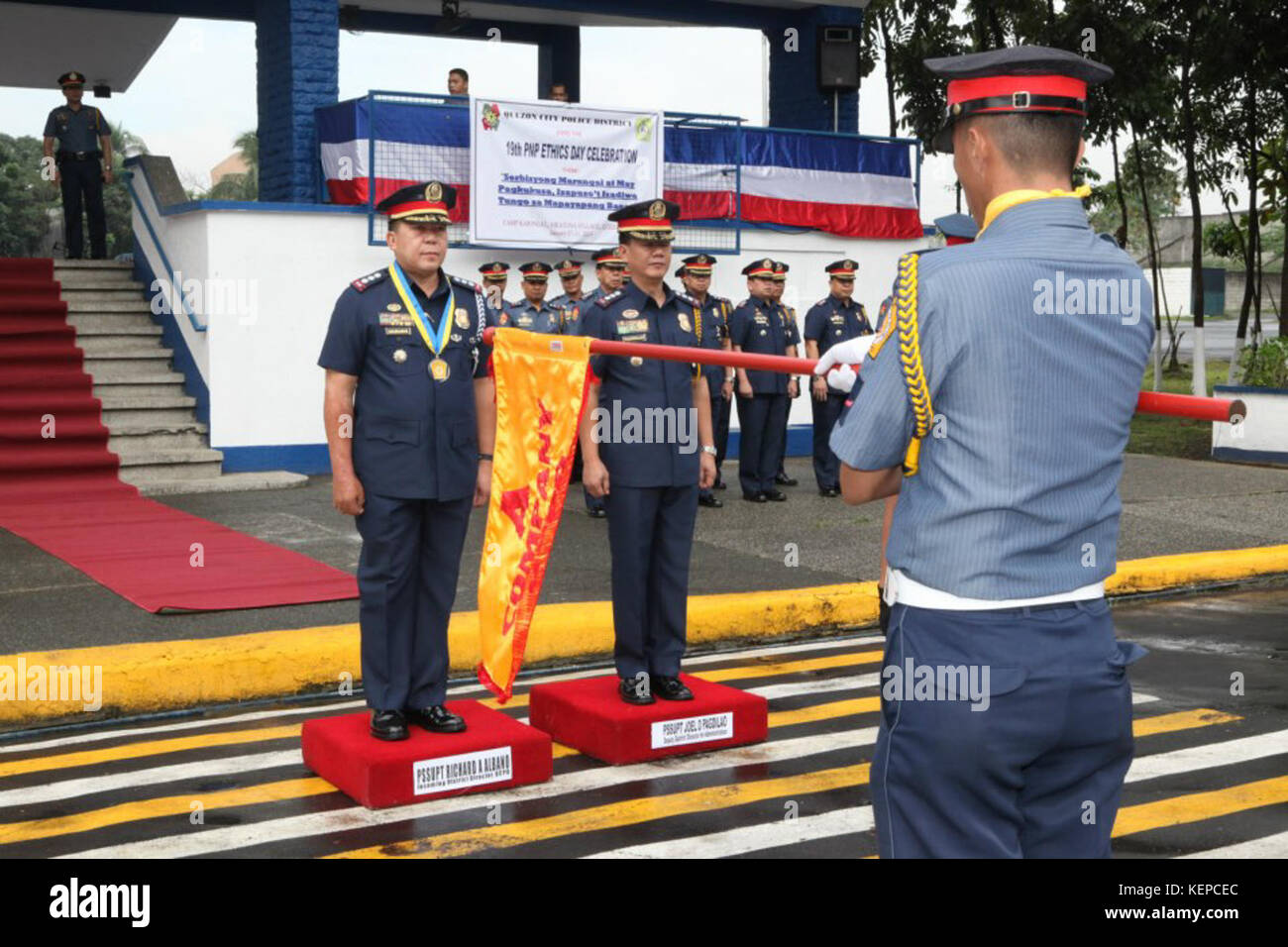 QCPD Arrival Honors Stock Photo - Alamy