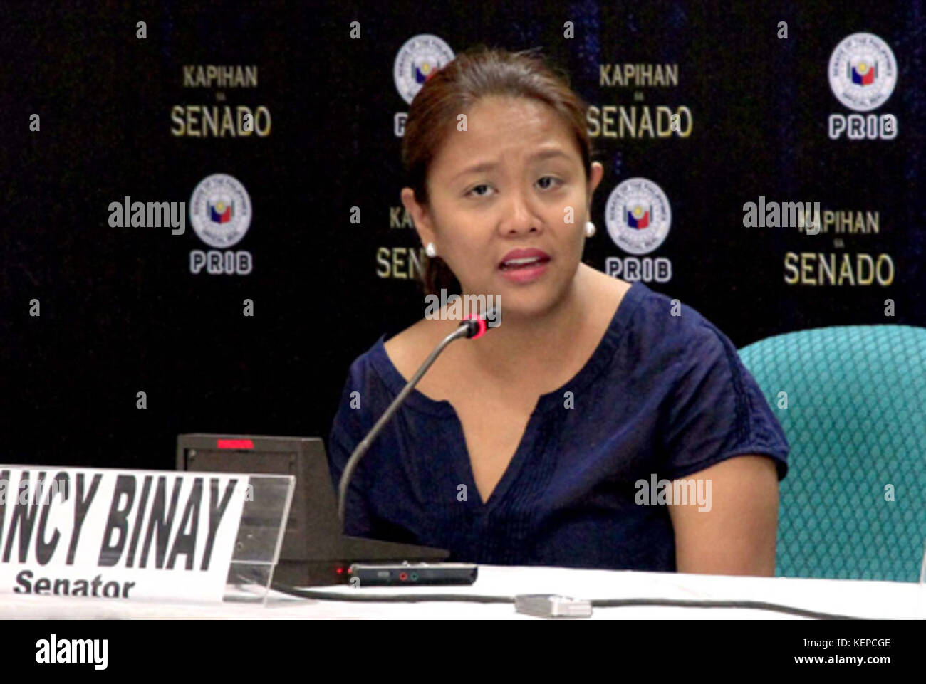 Senator Nancy Binay at Kapihan sa Senado 7.31.14 Stock Photo - Alamy