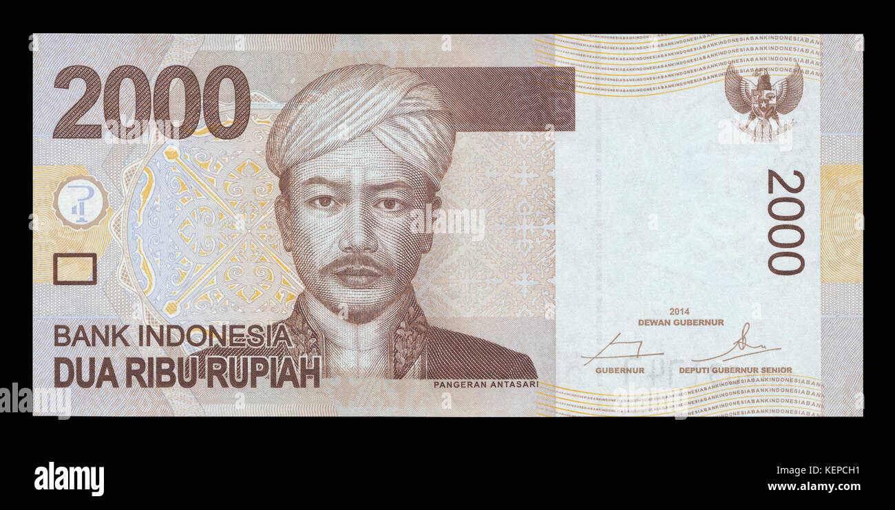 2000 rupiah bill, 2014 series, processed, obverse Stock Photo - Alamy