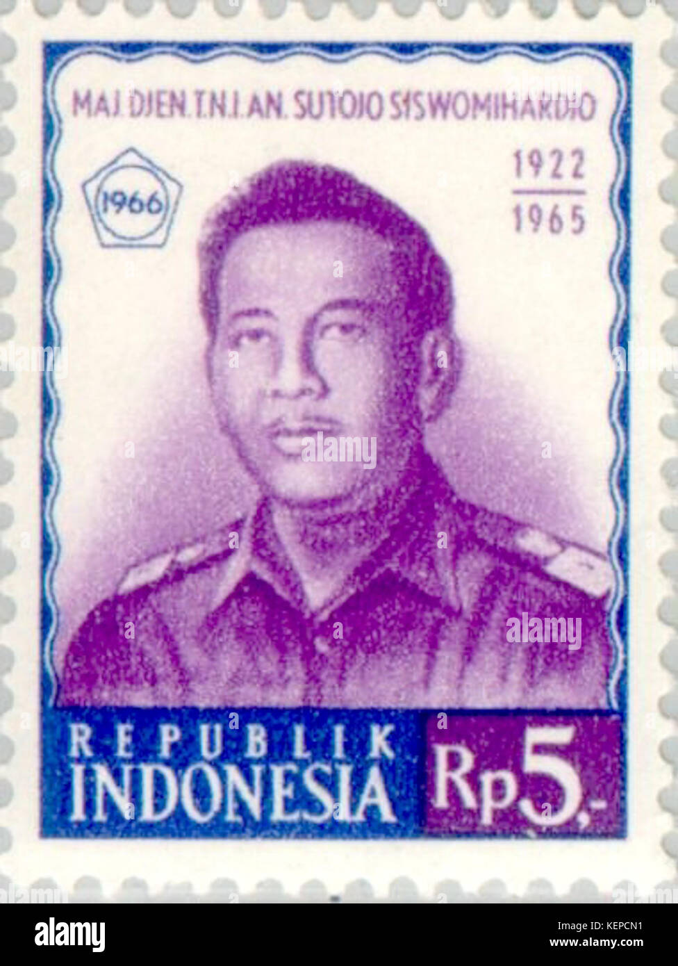 Sutoyo Siswomiharjo 1966 Indonesia stamp Stock Photo - Alamy