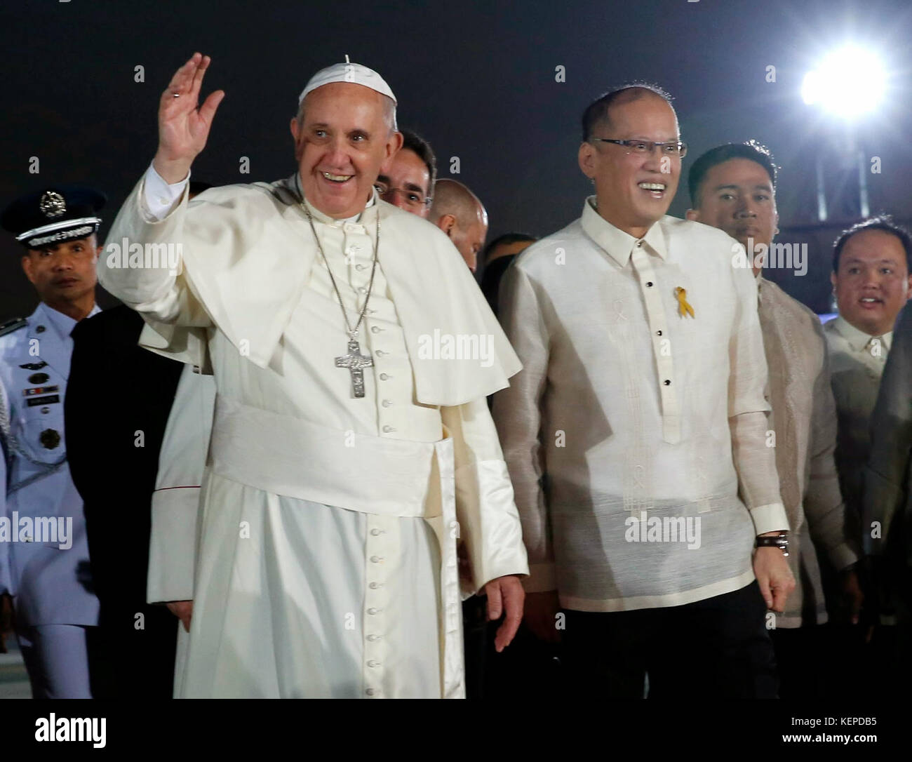 Pope Francis Arrival Villamor Airbase 4 Stock Photo - Alamy