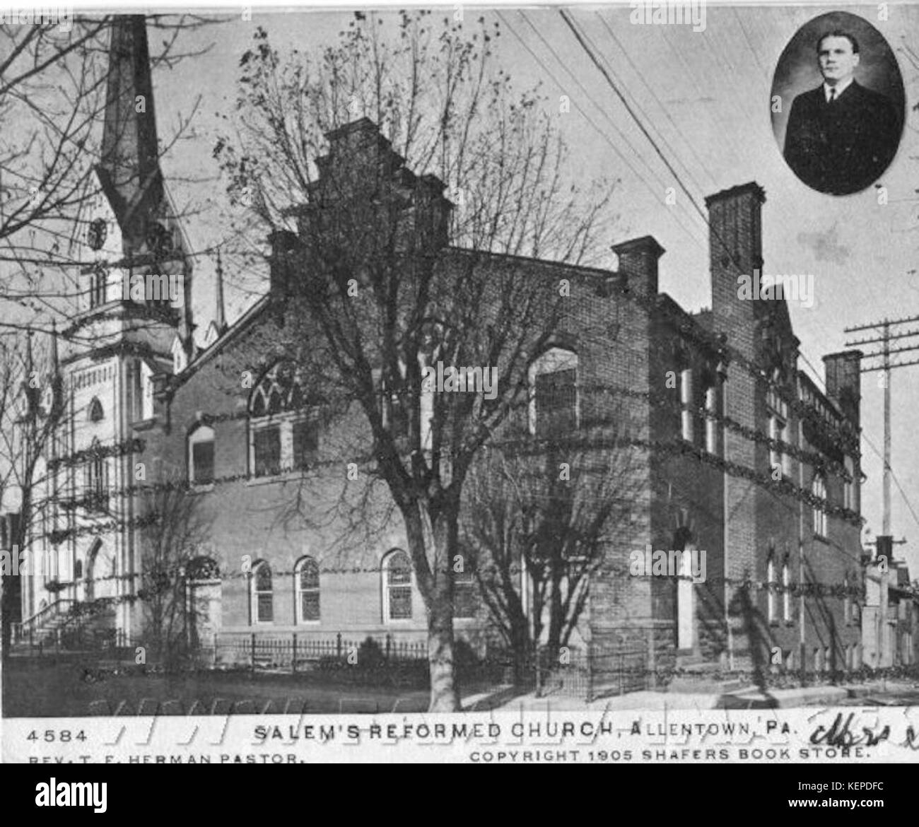 1906 Salems Reformed Church Rev T F Herman Pastor Stock Photo - Alamy