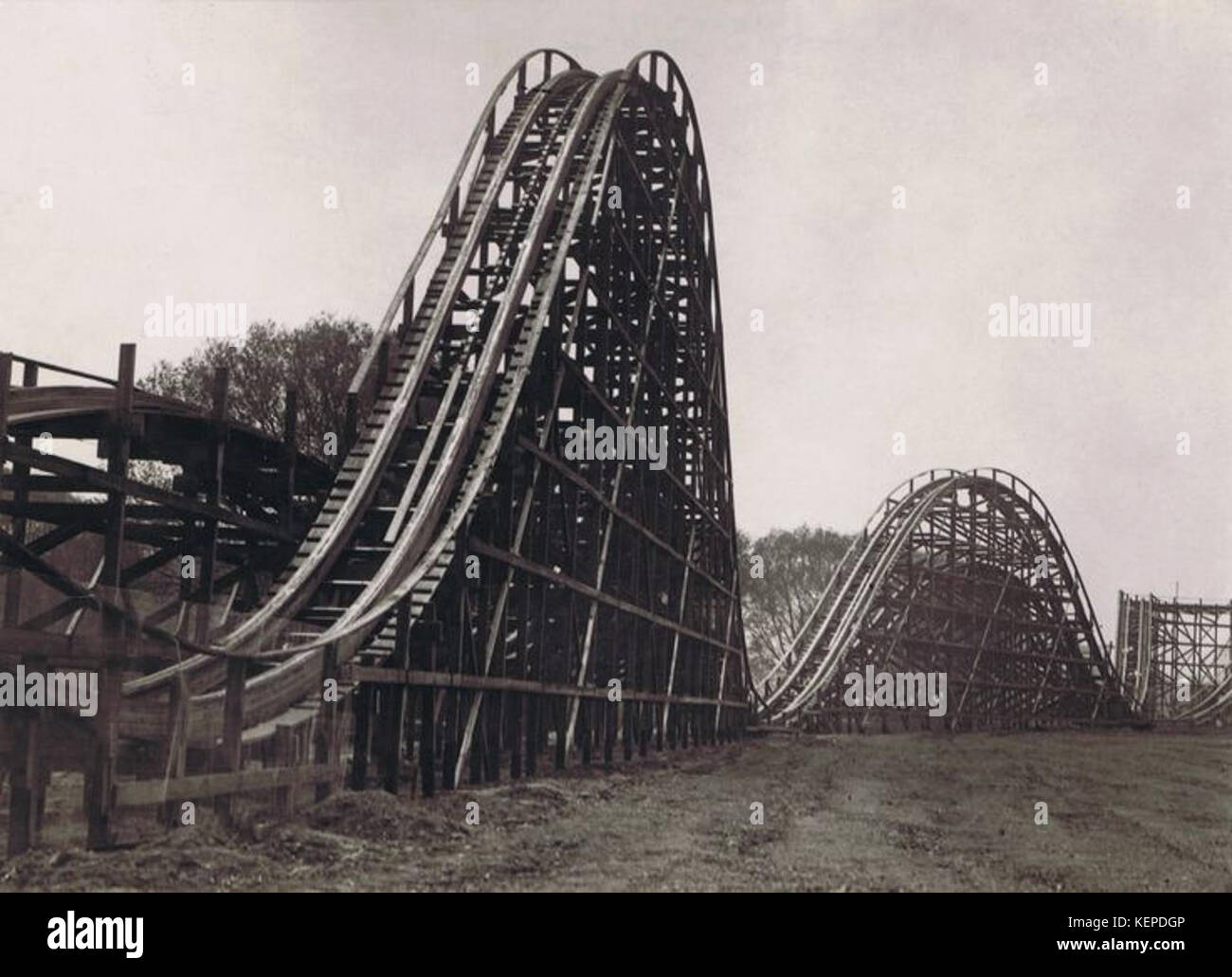 1932 Dorney Park Roller Coaster Stock Photo - Alamy