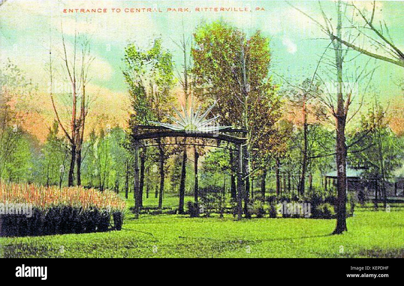 1910 Central Park Sign Stock Photo - Alamy