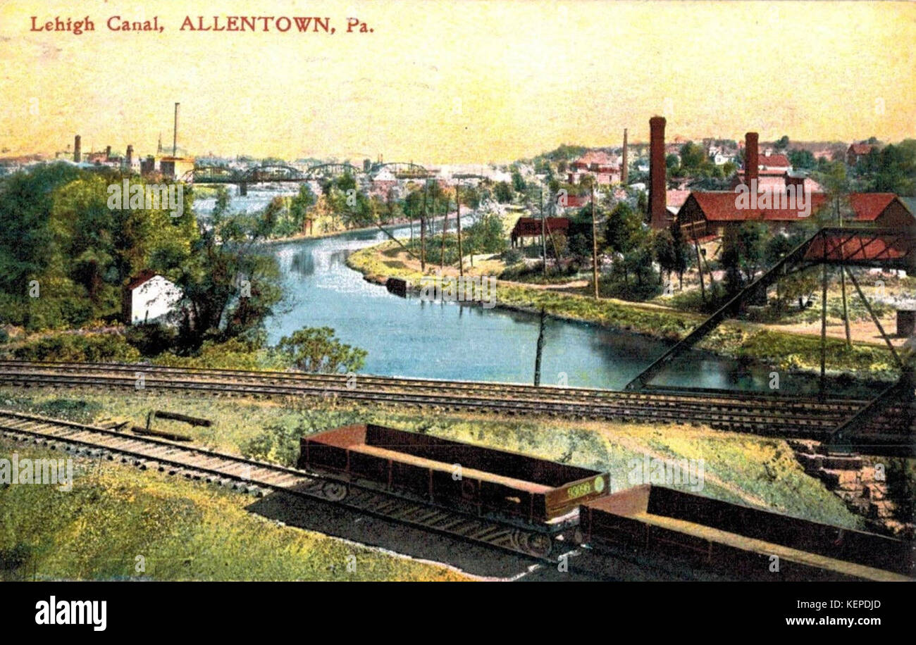 1910 Lehigh Canal Stock Photo - Alamy