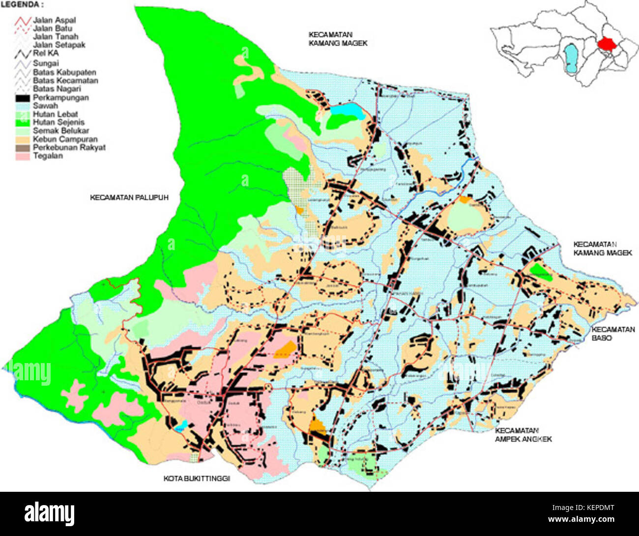 Peta Tilatang Kamang Stock Photo - Alamy