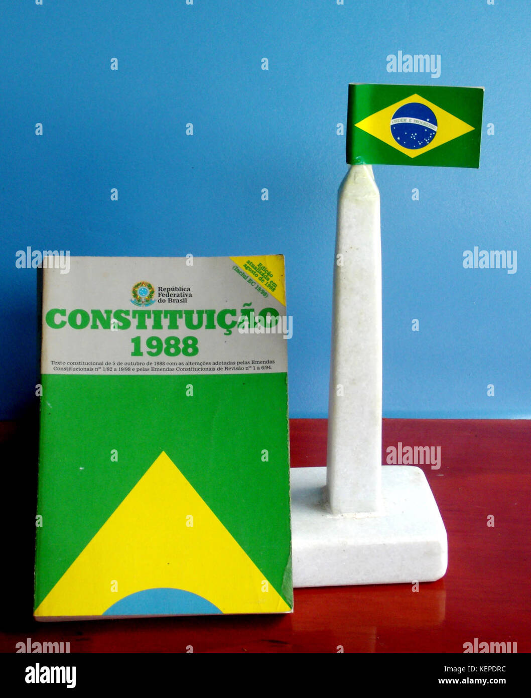 Constitution of Brazil and obelisc miniature Stock Photo - Alamy