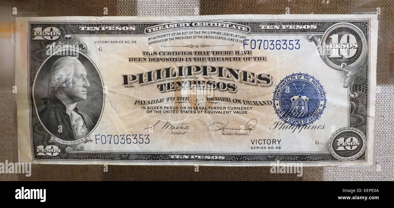 10 Pesos, Commonwealth of the Philippines, Treasury Certificate ...
