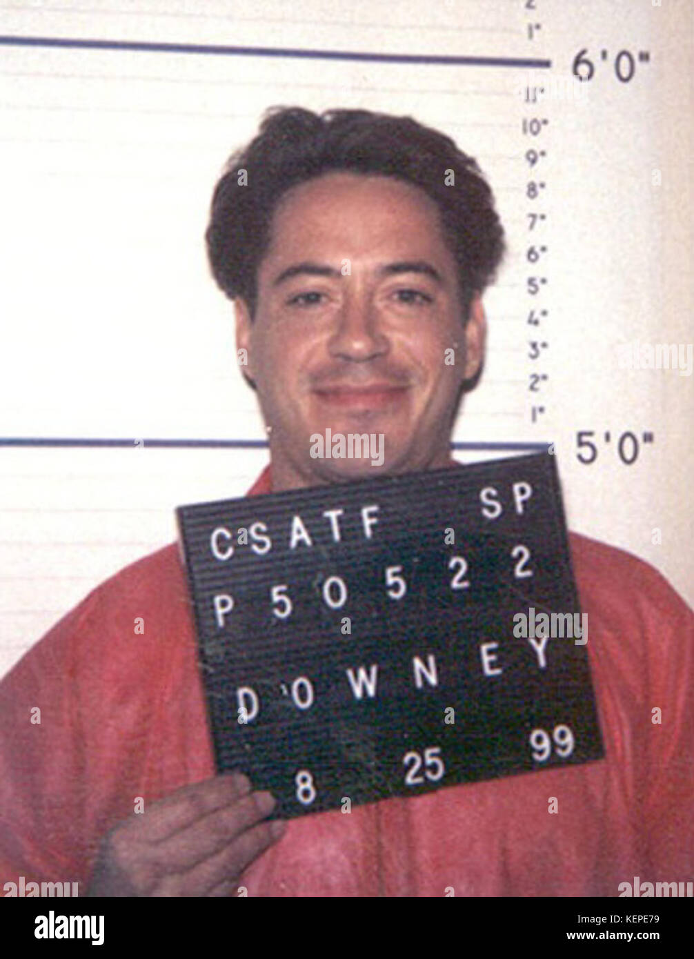 Actor Robert Downey Jr. photographed by the California Department of ...