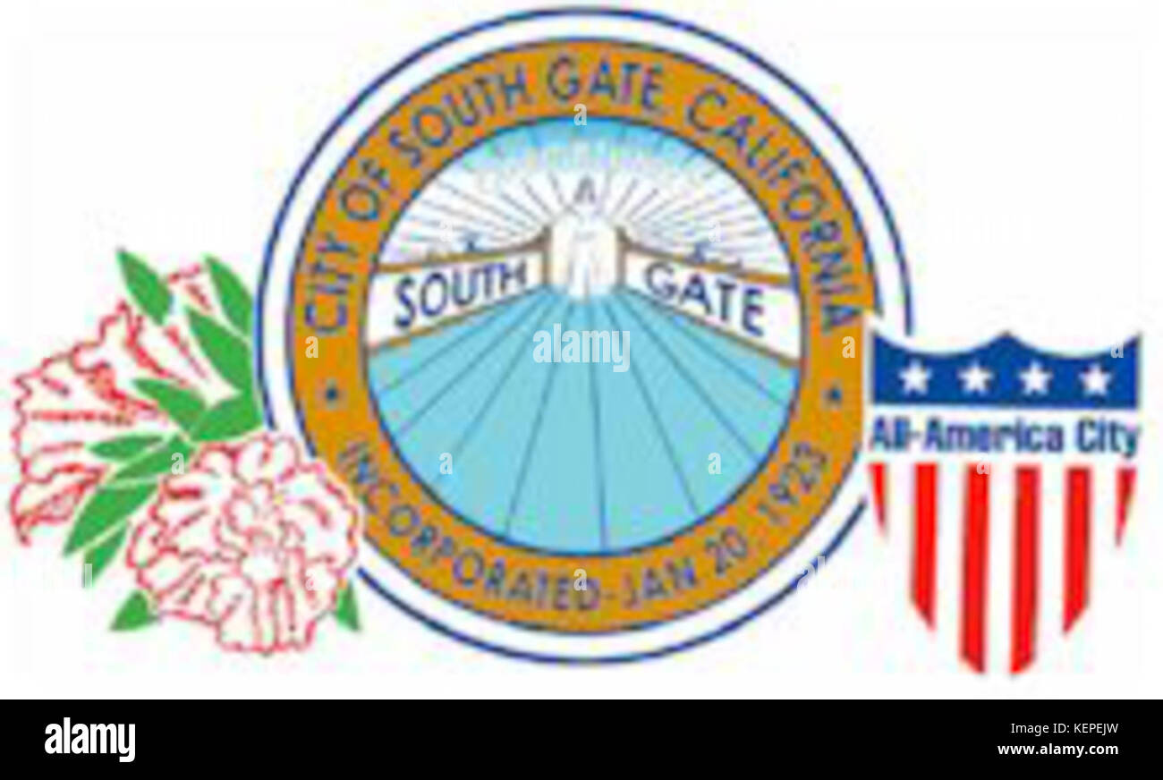 South gate california seal Stock Photo - Alamy