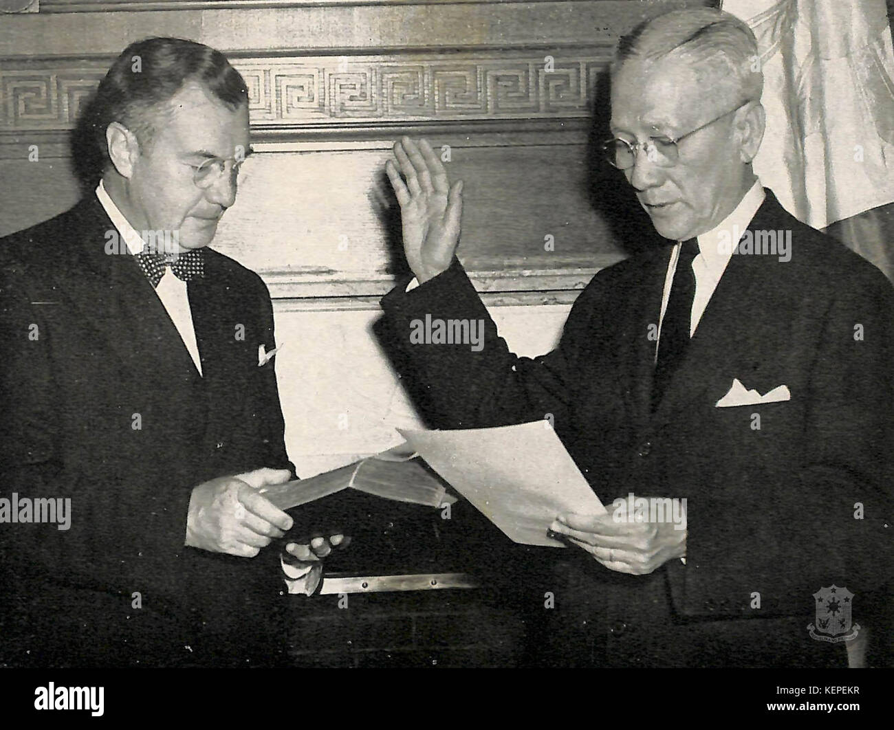 Sergio Osmena inauguration Stock Photo - Alamy
