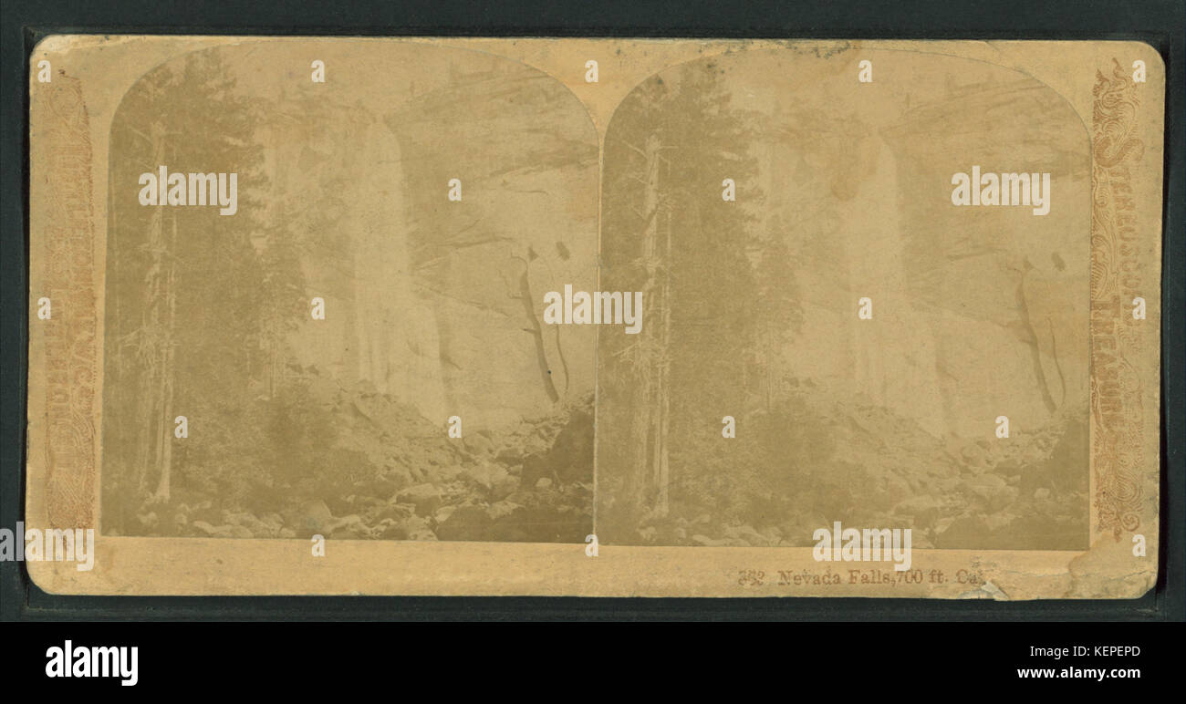 Nevada Falls, 700 feet, Cal, by Littleton View Co. 3 Stock Photo - Alamy