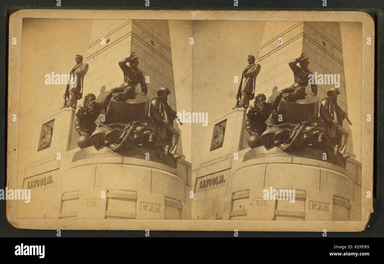 National Lincoln Monument, Springfield, Illinois. Naval group of ...