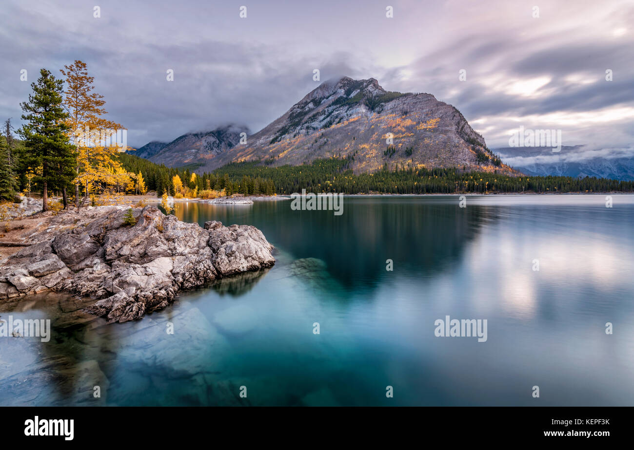 Lake Minnewanka located in Banff National Park, Alberta Stock Photo - Alamy