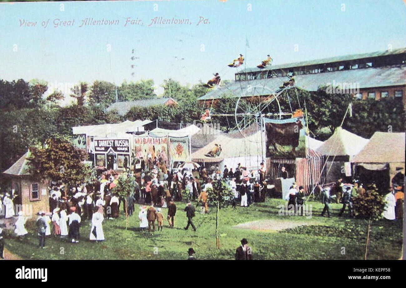 This image captures a lively scene from the 1901 Allentown Fair ...