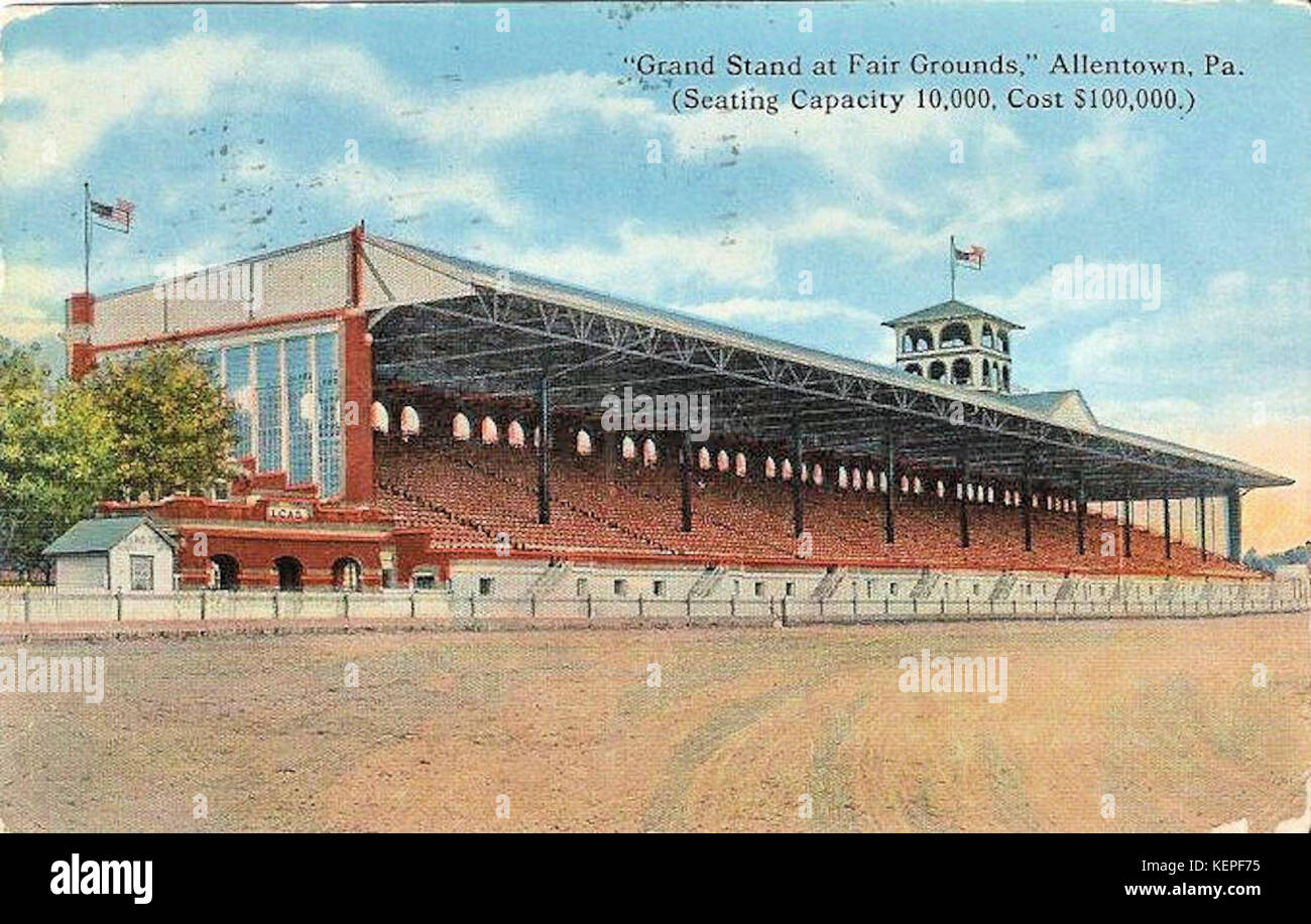 1915 Grandstand and Horse Track Allentown Fair Stock Photo - Alamy