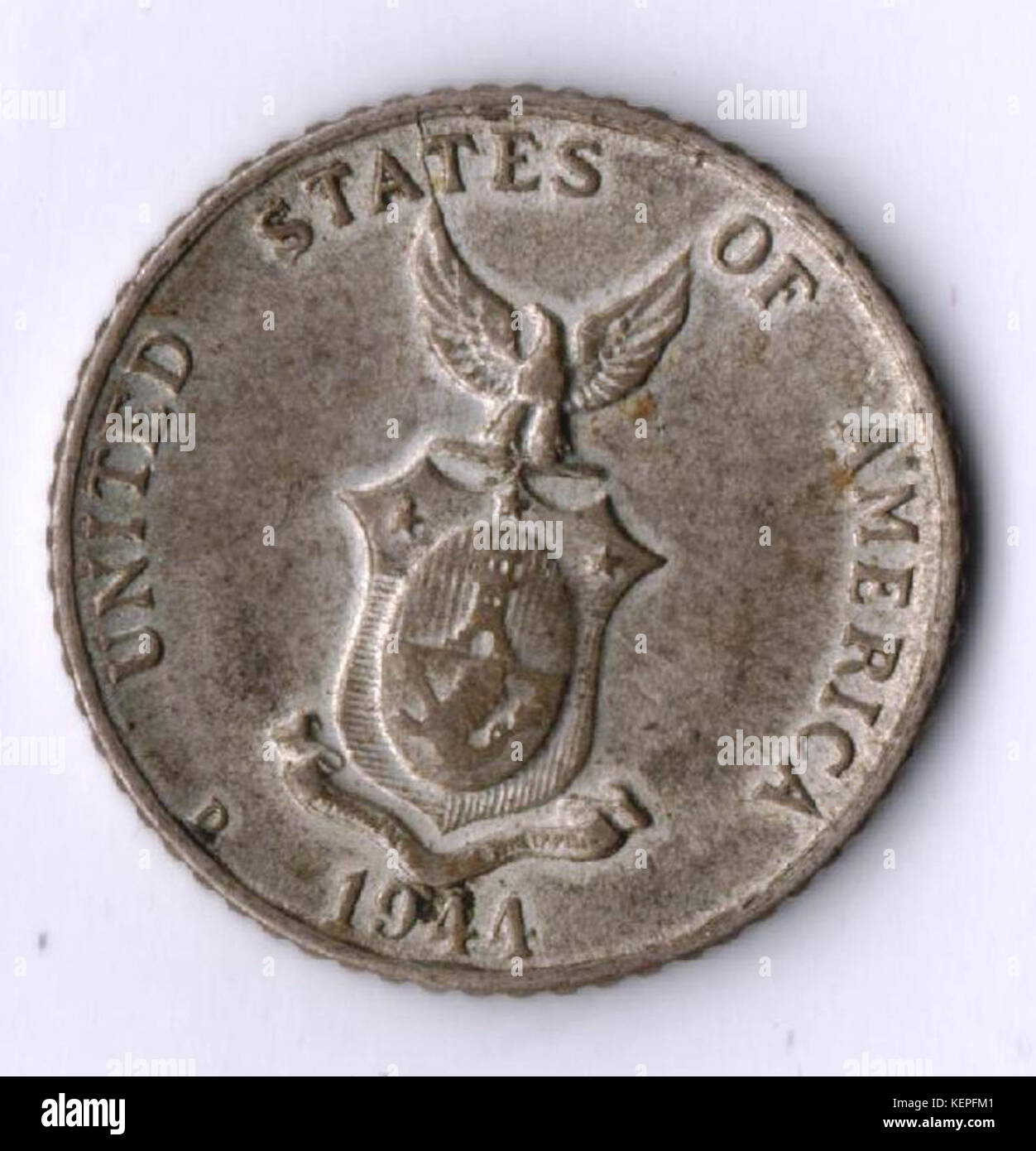 10 Centavos Filipinas, U.S. occupation coin, reverse, silver Stock ...