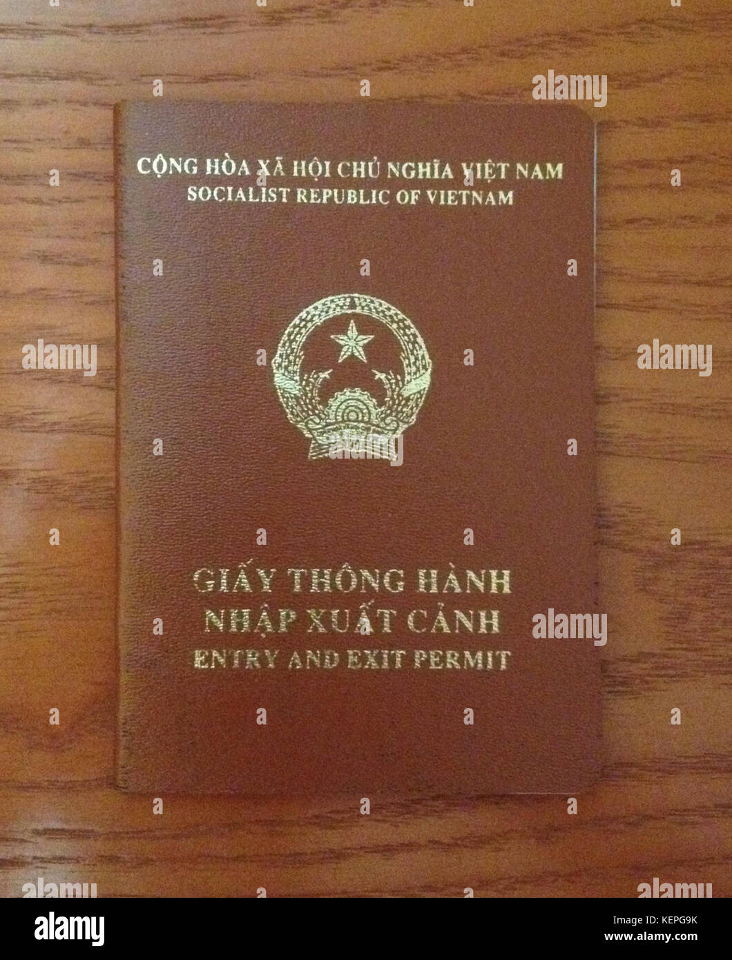 Vietnamese entry and exit permit Stock Photo - Alamy