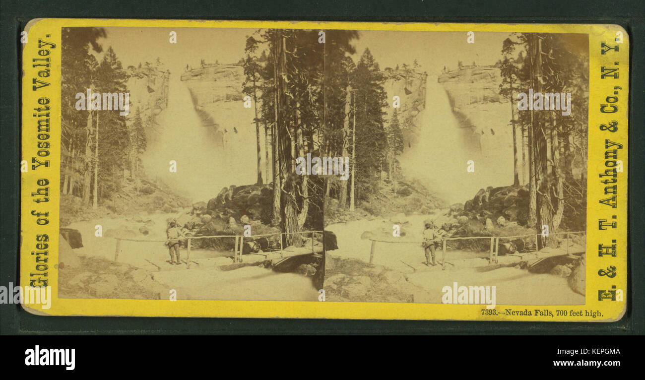 Nevada Falls, 700 ft. high, by E. & H.T. Anthony (Firm) 2 Stock Photo ...