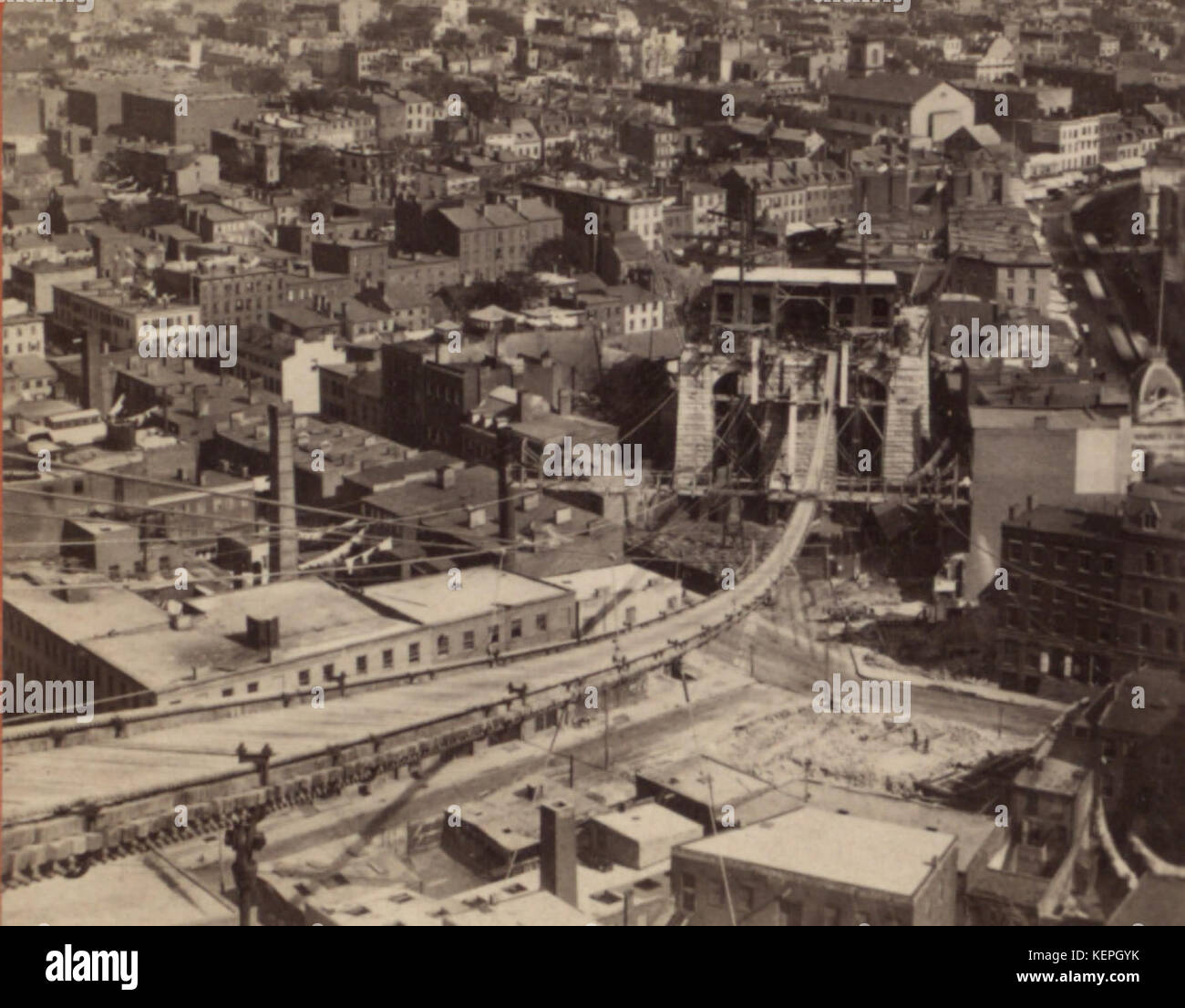 S.E. (south east) from East River bridge tower, from Robert N. Dennis ...